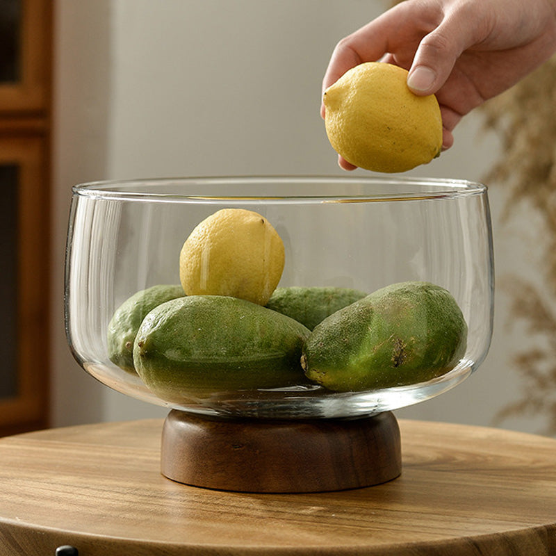 Inttox- Bol de Service Élégant à Pied pour Fruits, Salades & Desserts